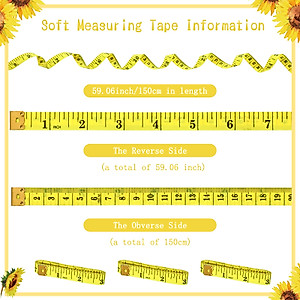 Sabary 64 Pcs Guess Baby Shower Games Include How Big Is Mommy's Belly Sign Measure Baby Bump Game and 50 Guessing Cards with 10 Pencils 3 Measuring Tapes for Baby Shower Party(Sunflower)