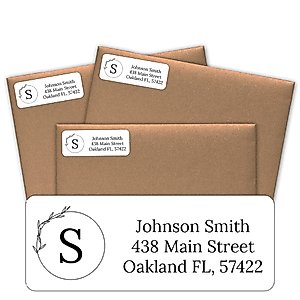 Return Address Labels Personalized Stickers – 60 Personalized Address Labels Self Adhesive, Simple Flat Sheet Return Address Stickers for Envelopes, Quality Custom Address Labels, Return Label