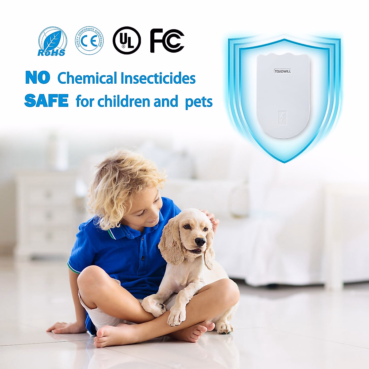 Fly Trap Indoor, Plug in Flying Insect Trap for Fruit Fly, Gnat, Moth, UV Mosquito Bug Trap Catcher with Night Light, Noiseless and Easy to Use, Ideal for House Bedroom Kitchen(1 Device+ 5 Refills)