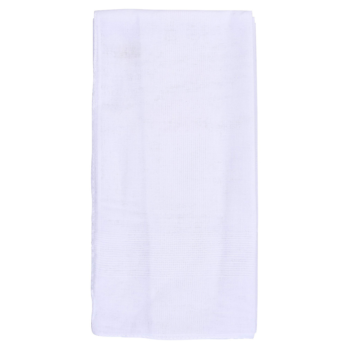 Van Heusen 6 pack Men's Fine Handkerchiefs (White- Permanent Press)