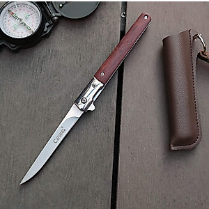 Carimee Slim Pocket Knife 4", Thick Blade Folding Knife - Perfect for Everyday Carry, Durable 7Cr17MoV Steel Blade, 2023 Gifts fo men women