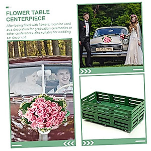 Garneck 4pcs Six-Claw Suction Cup for Wedding Car Fresh Flower Cage Flower DIY Stand Flower Cage Frame Wedding Floral Holder Wedding Flower Tray Plastic Florist Supplies Rectangle