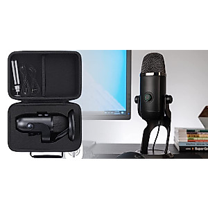 khanka Hard Travel Case Replacement for Logitech for Creators Blue Yeti USB Microphone/Blue 1967 Yeti Pro USB Condenser Microphone, Case Only