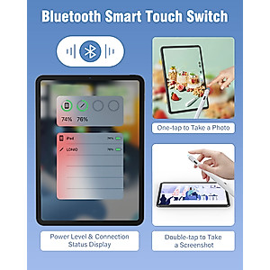 Stylus Pen for Apple iPad, iPad Pencil 2nd Generation with Palm Rejection, for 2018-2022 iPad 6/7/8/9 iPad Air 3/4/5 iPad Pro 11''& 12.9'' iPad Mini 5/6, Smart Bluetooth Pen for Writing Drawing