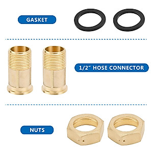 LEADWIN Water Metal, Flow Meter, DN15, 1/2" NPT Couplings, Accurate Long Time Cold Water Meter, for Garden and Home Use