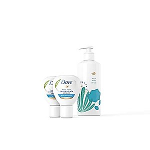 Dove Concentrate Refills (x2) and 100 percent Recycled Reusable Bottle for Instantly Soft Skin Daily Moisture Starter Kit for Lasting Nourishment Body Care 4 fl oz (makes 16 fl oz)