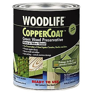 Rust-Oleum 1904A Wolman (Woodlife) CopperCoat Green Wood Preservative-Below Ground, Quart