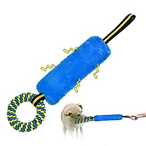 ELEGX Interactive Dog Bungee Toy with Squeaky Sound, Ideal for Aggressive Chewers & Dog Teeth Cleaning, Suitable for Small to Large Breeds