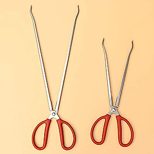 FRCOLOR Fireplace Trash Grabber Tongs Heavy- Duty Log Tweezers Indoor Firewood Tongs Claw Grabber for Wood Stove Fire Pit Garbage Picker 53cm Garbage Trash Picker