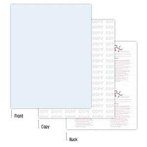 SecurityDocs ULTRA Security Paper - 10 Security Features, Suitable for Prescriptions Pads and All Business Needs, tamper-resistant, COPY Pantograph, 8.5 x 11-24 LB, Medical Blue, 500 Sheets (59219)
