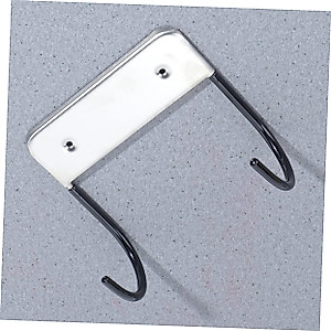 LIFKOME 2pcs washcloth Holder Black Hooks Black Metal Shelf Wall Towel Clothes Mount Ironing Board Bracket Electric Iron Holder Electric Iron Organizer Ironing Doard Shelf Hanger