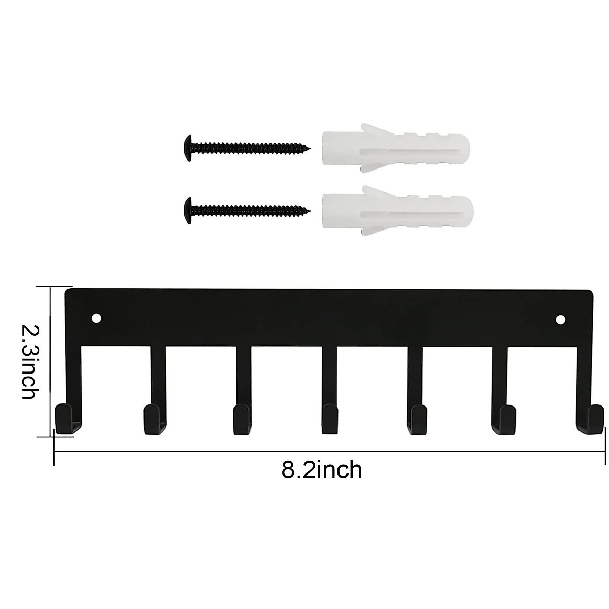 Myartte Key Holder Key Hooks Wall Decorative Zinc Alloy Key Organizer Rack with Screws and Sticker for Entryway, Kitchen, Bedroom, Organize Car Keys, House Keys, Small Accessories and Jewelry