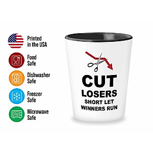 Bubble Hugs Trader Shot Glass 1.5oz - Cut Losers Short - Stock Market Day Trading Stonks Broker Investment Investor Financial Adviser Dealer Dividends