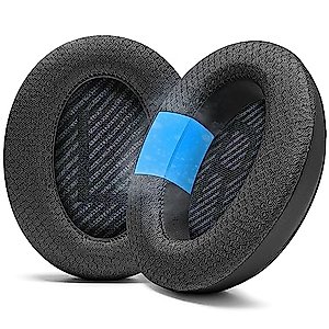 WC Freeze QC35 - Cooling Gel Ear Pads for Bose QC35 & QC35ii (QuietComfort 35) Headphones & More | Breathable Sports Fabric, Cooling Gel, Extra Thick & Cooler for Longer | Black