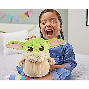 Star Wars Grogu Plush 12-Inch Toy Figure, Soft 'N Fuzzy Character Doll with Sounds, Press Hands to Activate