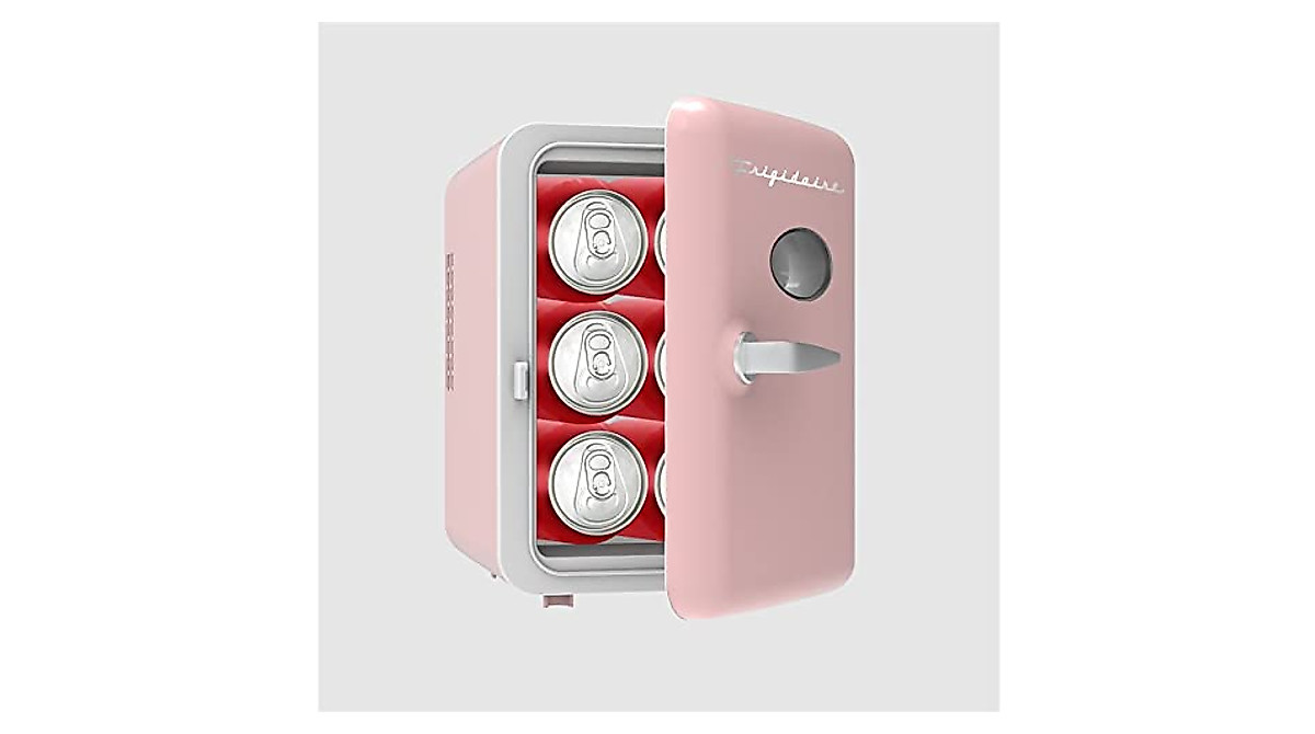 Frigidaire Pink Retro Mini Fridge - Stylish and Compact Beverage Cooler