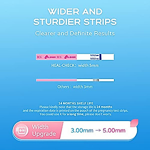 Pregnancy Tests with Cup, 25 Bulk Pregnancy Test Strips for Home Detection, Over 99% Accuracy, Individually Wrapped Fertility Tests, Extra-Wide 5mm HCG Test Kit Comfortable Grip, Pruebas De Embarazo
