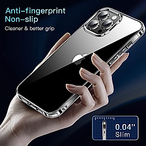CASEKOO Crystal Clear for iPhone 12/12 Pro Case Not Yellowing Shockproof Protective Case Slim Thin Cover 6.1 inch Clear