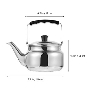 Housoutil Teapot Warmer 1L Tea Kettle Stovetop, Stainless Steel Hot Water Tea Pot Boiling Water Kettle, Camping Tea Kettle for Stove Top Hot Water Kettle