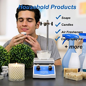 FAITHFUL SH-2 Hot Plate Magnetic Stirrer with Dual Control and 1 Inch Stir Bar C3 - 110V