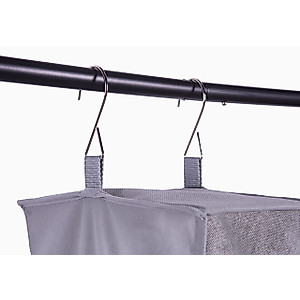 Amborido 8 Shelf Hanging Shoe Organizer for Closet Non Woven Fabric Gray