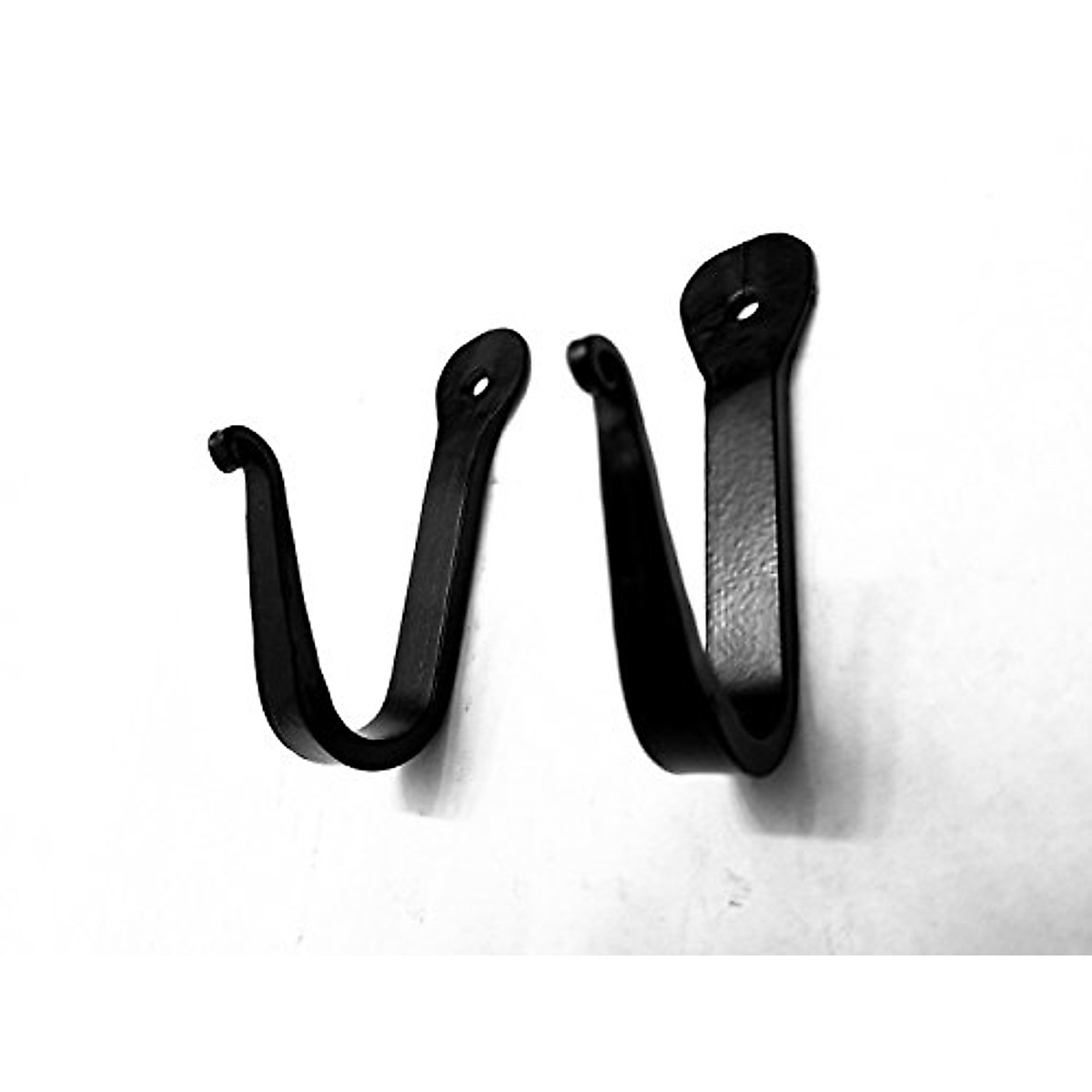 BCD Set of 2 Large Black Iron Hooks 3 3/4" - Perfect Wreath Hangers, or Any of Your Garden Needs