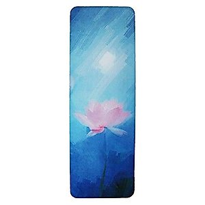 Hot bikram yoga mat for hot yoga - yoga mats with beautiful designs - eco rubber yoga mat non slip, thin, eco-friendly and long hot yoga mat - perfect sweat proof yoga mat for professional yogis