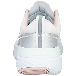 Nike Women's React Miler 2 Shoes, White/Pink, 10.5