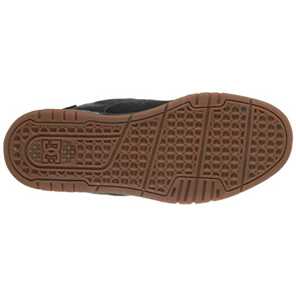 DC Men's Stag Low Top Skate Shoe, Black/Gum, 11 D US