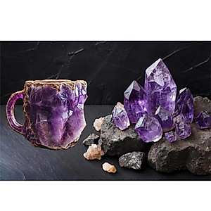 ZDFTGKM Mineral Crystal Coffee Mug, Natural Onyx Crystal Mug, Mineral Crystal Coffee Mug, Crystal Decorative Mug 1PC
