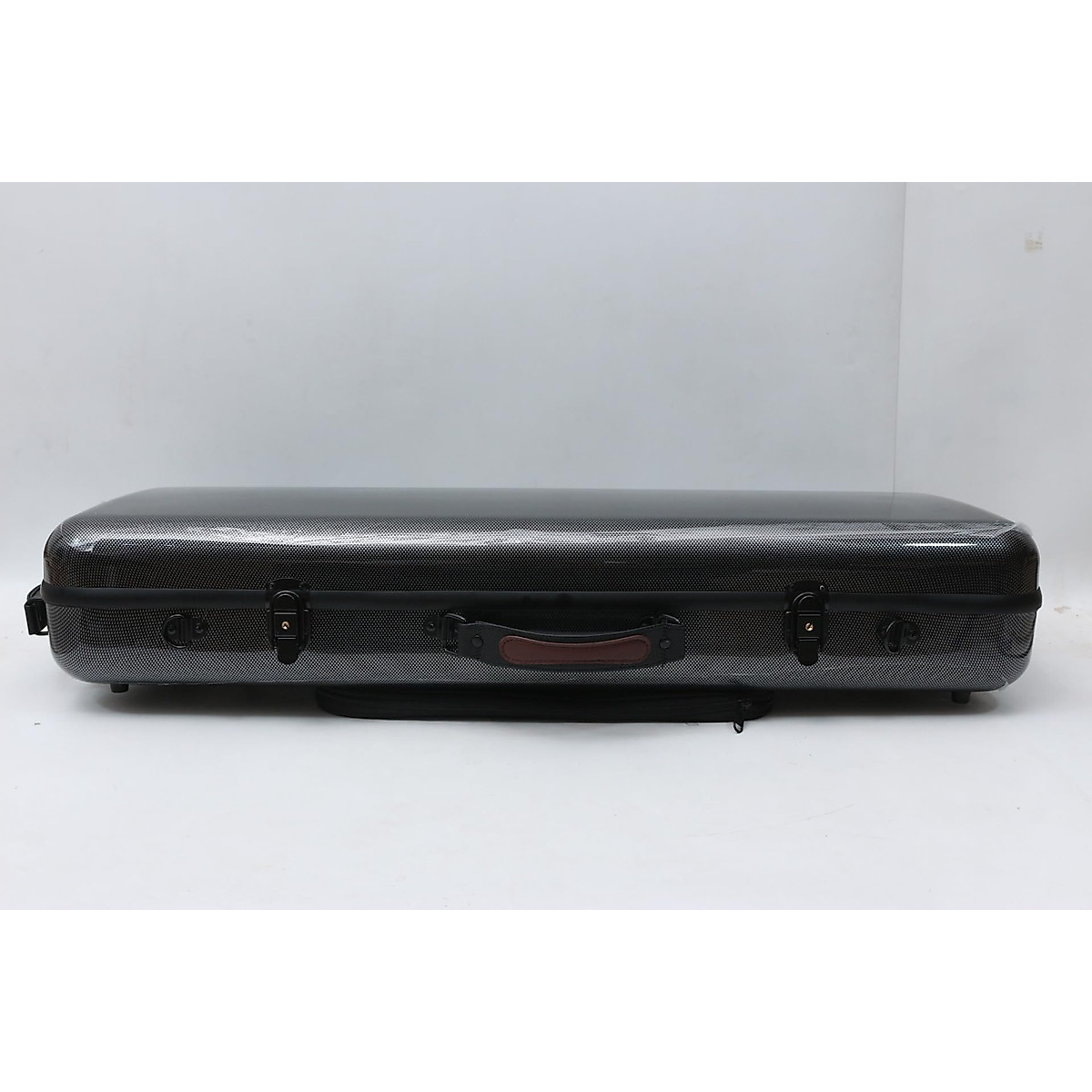 Adjustable 15-17 inch Viola Case 16 inch Hard Carbon Fiber Viola Box Composite with Neck Straps & Music sheet Bag (Black)