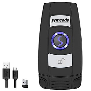 Mini 1D Bluetooth Barcode Scanner Wireless Bar Code Scanner 3-in-1 Bluetooth/USB Wired/2.4G Wireless Barcode Reader laser Code Scanner for Inventory Code Image Reader for Tablet iPhone iPad Android PC