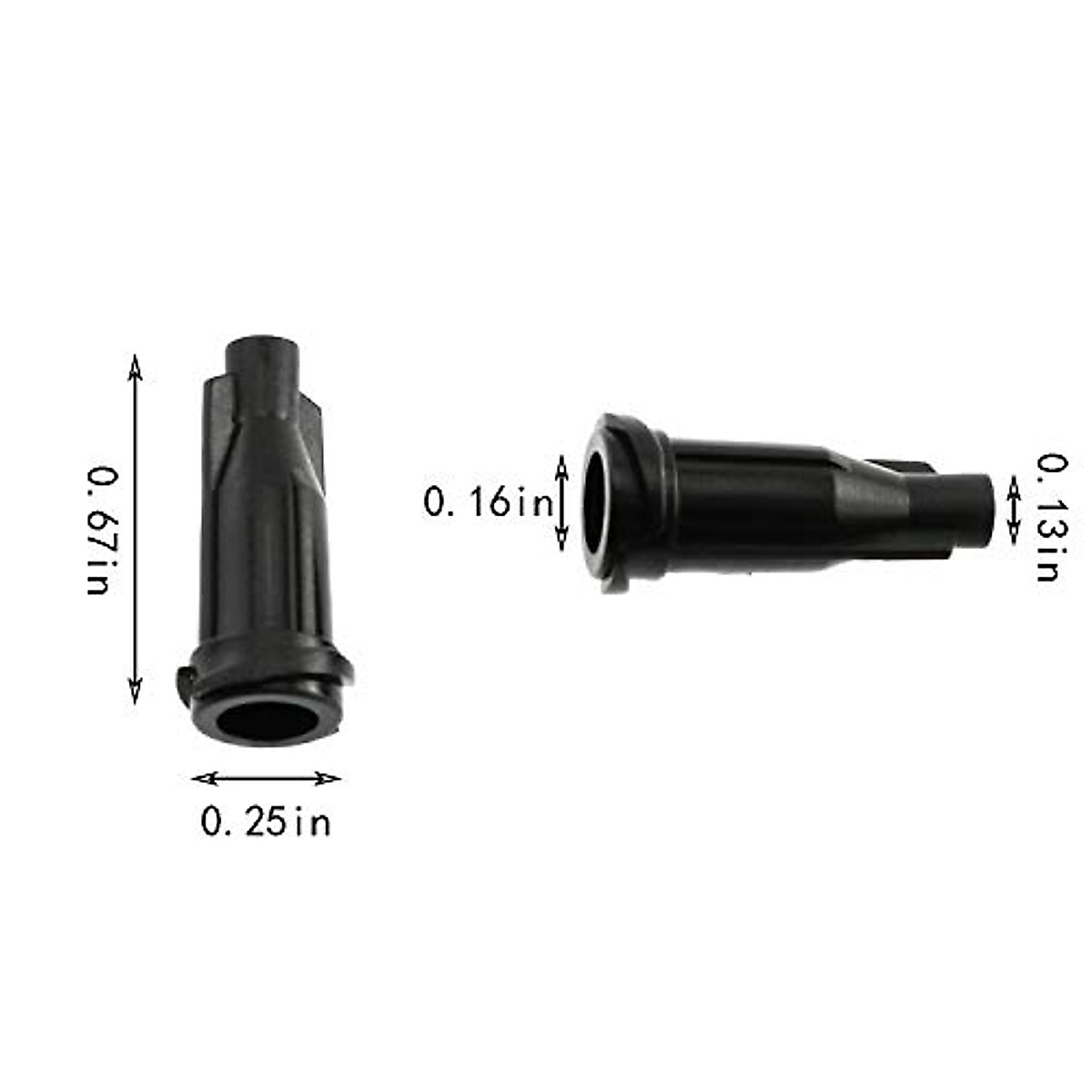 Maxmoral 200pcs Industrial Dispensing Needle Tips Cap with Luer Lock(Black)