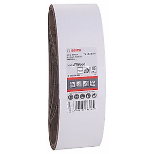 Bosch Accessories 10 pcs. Sanding Belt Set X440 Best for Wood and Paint (75 x 533 mm, Grit 80, Accessories for Belt Sanders)