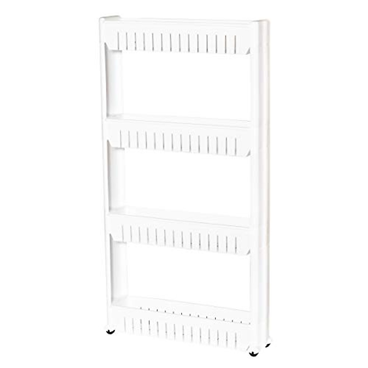 Imperial 4 Tier Plastic Utility Cart with Wheels, Rolling Storage, Bathroom, Kitchen, Laundry, Office, Classroom Supplies Organizer, Bar Cart for Dining or Living Room, Movable & Convenient