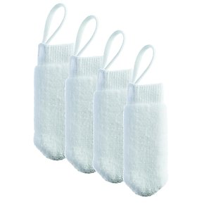 Petosan Microfiber Fingerbrush Oral Cleaner for Dogs, 4-Pack, Battery Powered, White