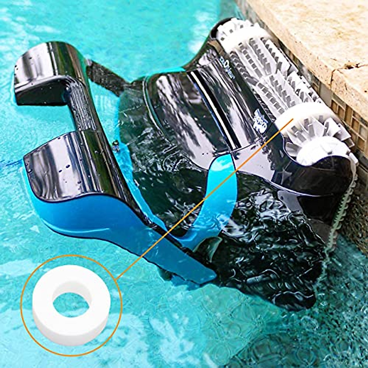 FBULWSEC Climbing Wheels Rings for Maytronics Dolphin Robot Swimming Pool Cleaner Climbing Rings M200 M400 M500 DX3 DX4 DX6,Part Number: 6101611-R4 (4 Pack)