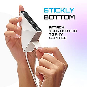 USB Hub 3.0 High-Speed type С - USB Splitter for Laptop, MacBook, Xbox, Flash Drive, HDD, Printer, Camera, Keyboard, Multi USB Port Extender, Fast Charging, Fast Data Transfer Long Cord Compact Design