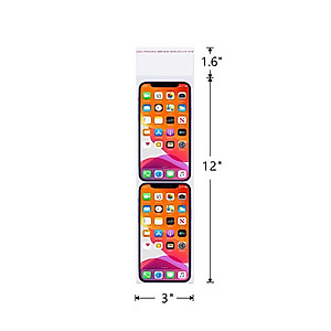 100pcs 3" x 12" Long Adhesive Cello Bags Crystal Sealed Clear Bags Long Resealable Cellophane Bags 1 Mil for Bakery Cookies Candies Jewelry Crafts (8 Sizes to Choose from)