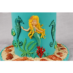 Katy Sue Mermaid Silicone Mold for Cake Decorating, Crafts, Cupcakes, Sugarcraft, Candies, Chocolate, Card Making and Clay, Food Safe Approved, Made in The UK