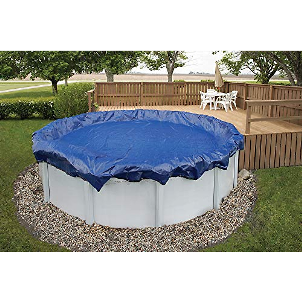 Blue Wave BWC908 Gold 15-Year 24-ft Round Above Ground Pool Winter Cover,Royal Blue