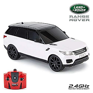 CMJ RC Cars Range Rover RC Remote Control Car Sport White 2.4Ghz 1:24 Scale. Great Kids Play Toy Auto