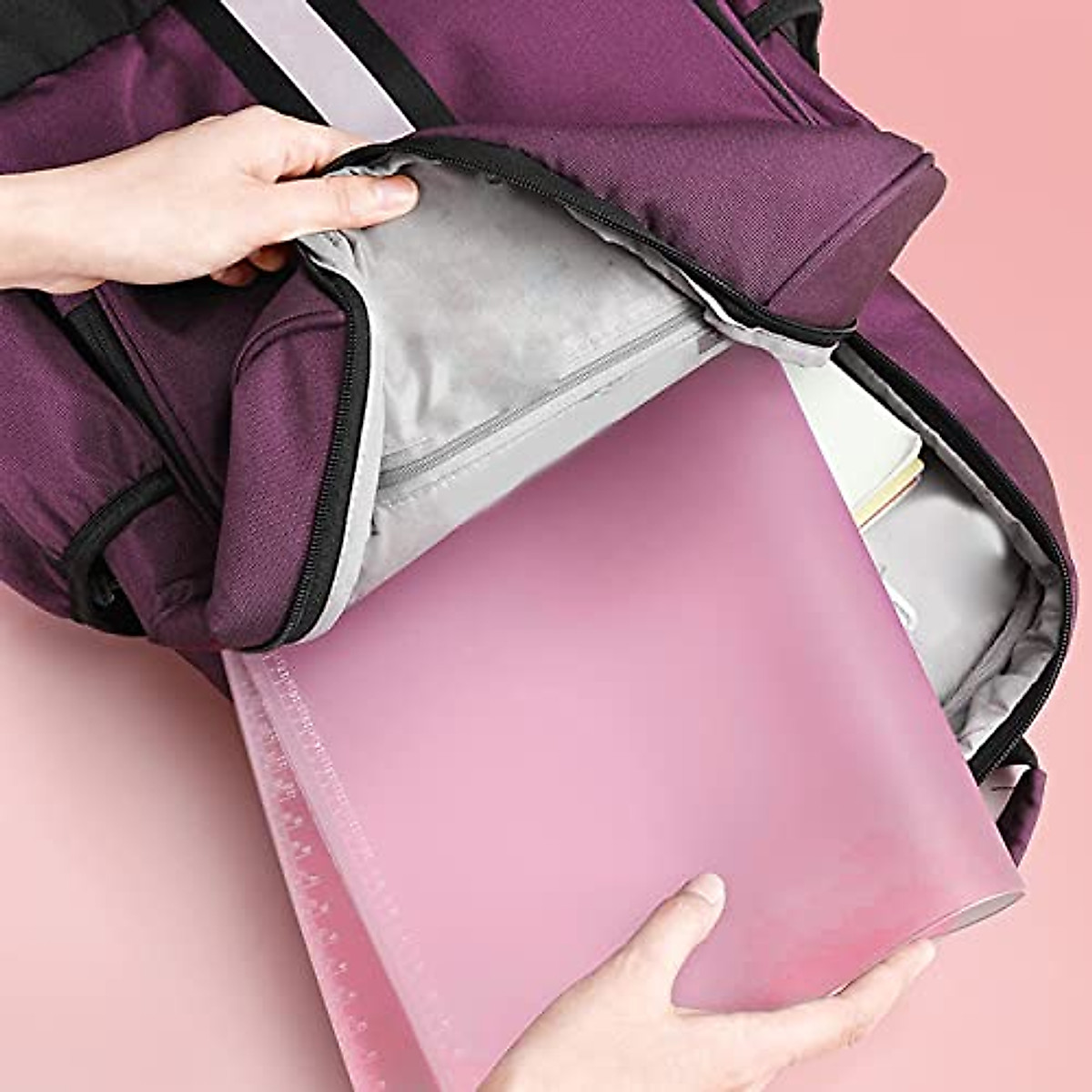 Clip Board, Soft Convenient Clear Clipboard Plastic Easy to Clean for Writing for Drawing(EVA Exam Pad A4-Light Fei Powder)