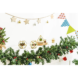 Mkono 4 Inches Mini Glass Geometric Terrarium Container Set of 3 Modern Tabletop Planter Shelves Decor Display Centerpiece for Succulent Miniature Fairy Garden Air Plant, Gold (Plant Not Included)