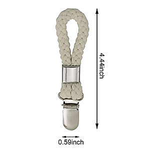 XGNG 4PCS Tea Towel Clips Cloth Hanger Holder Brackets Braided Cotton Loop Woven Cotton Loop Towel Clip