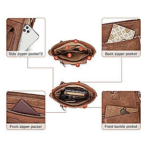 OUKUPA Crossbody Bag For Women Shoulder Handbag Messenger Bag Satchel Long Over Strap Tassel Zip Multiple Pockets Lightweight