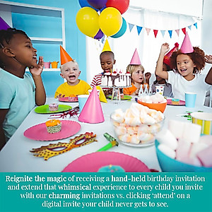 Our Little Bookworm Reading Book Lover Birthday Party Invitations, 20 5x7 Fill In Cards with Twenty White Envelopes by AmandaCreation