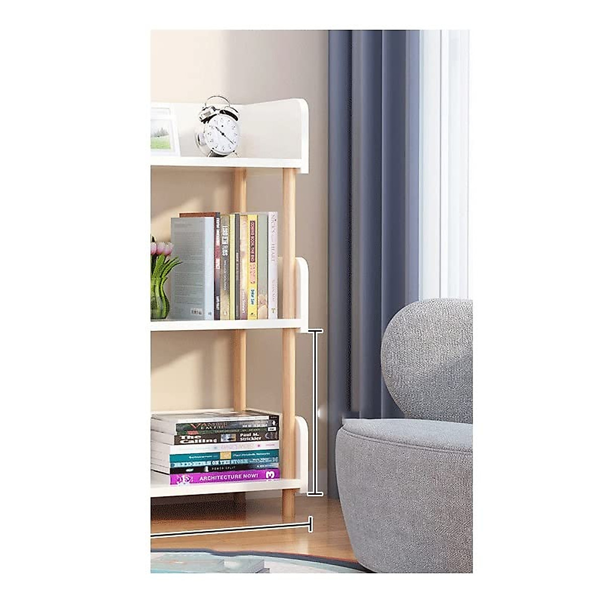 CXDTBH Simple Floor-to-Ceiling Bookshelf Simple Living Room Multi-Layer Shelving Shelf Saving Space Primary School ( Color : E , Size : 40*80cm )