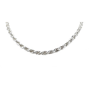 Real Solid 925 Sterling Silver Diamond Cut Rope Chain 4.0mm 16" to 30" (30)