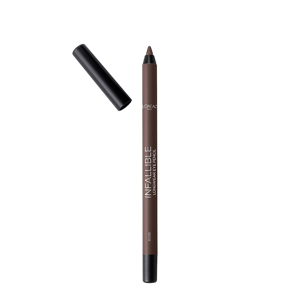 L’Oréal Paris Makeup Infallible Pro-Last Pencil Eyeliner, Waterproof and Smudge-Resistant, Glides on Easily to Create any Look, Brown, 0.042 oz.